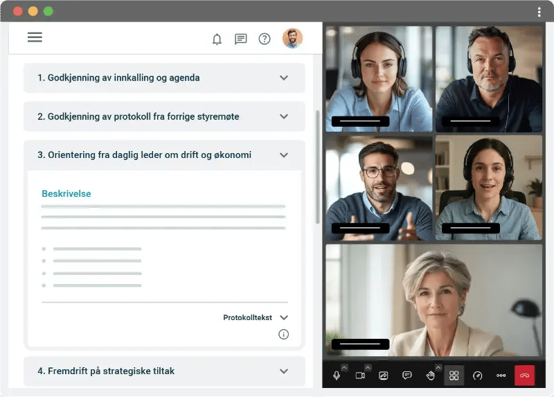 Oversikt Orgbrain styreportal